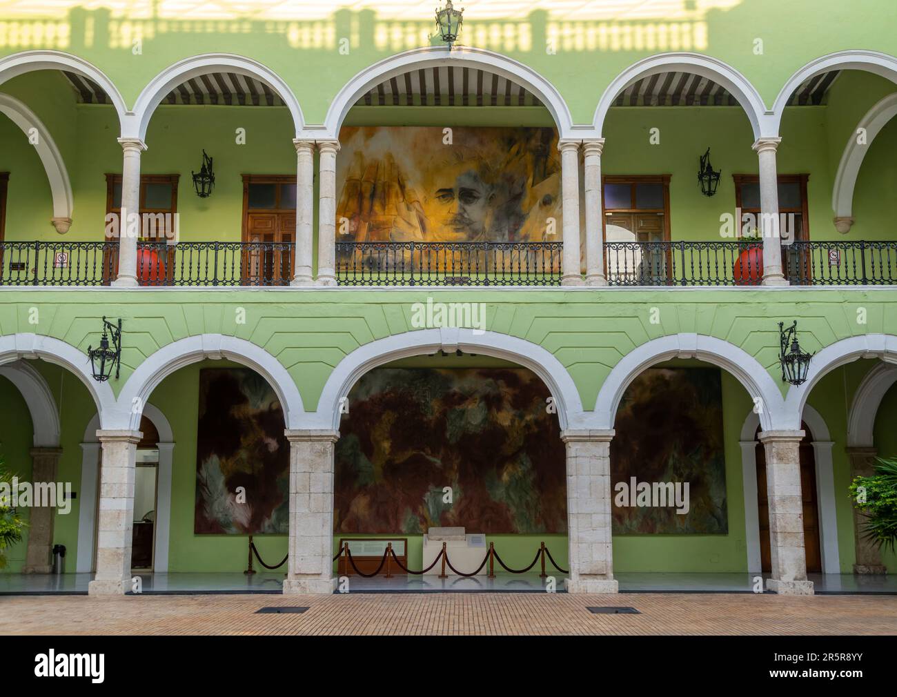 Courtyard interior of Governor's Palace government building, Palacio de ...