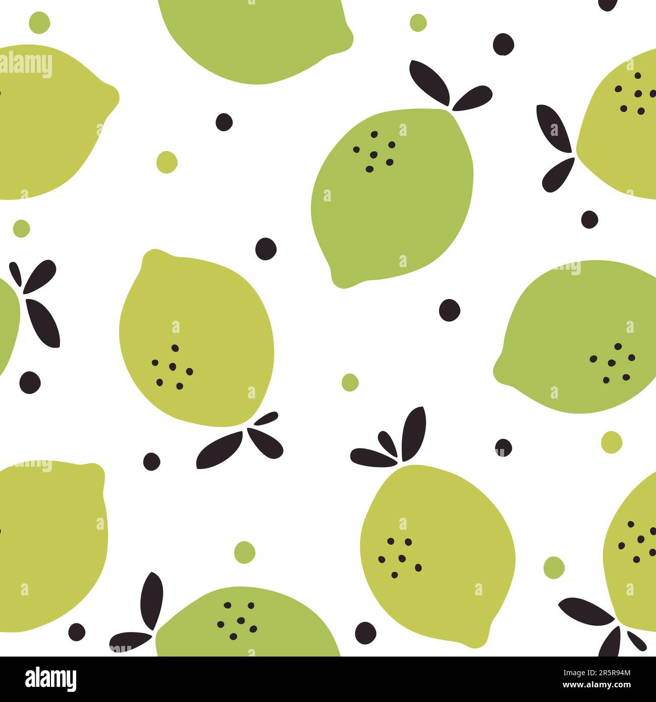 Lime fruit seamless pattern. Citrus fruit background. Vector ...