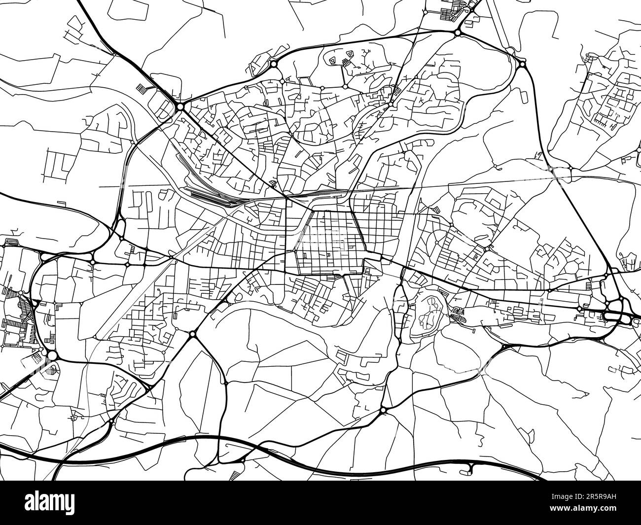 Road map of the city of Carcassonne in France on a white background ... Road map of the city of Carcassonne in France on a white background ...