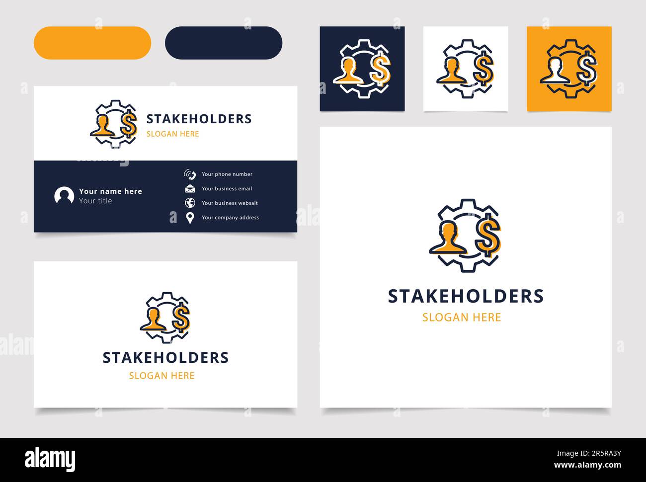 Stakeholders logo design with editable slogan. Branding book and ...
