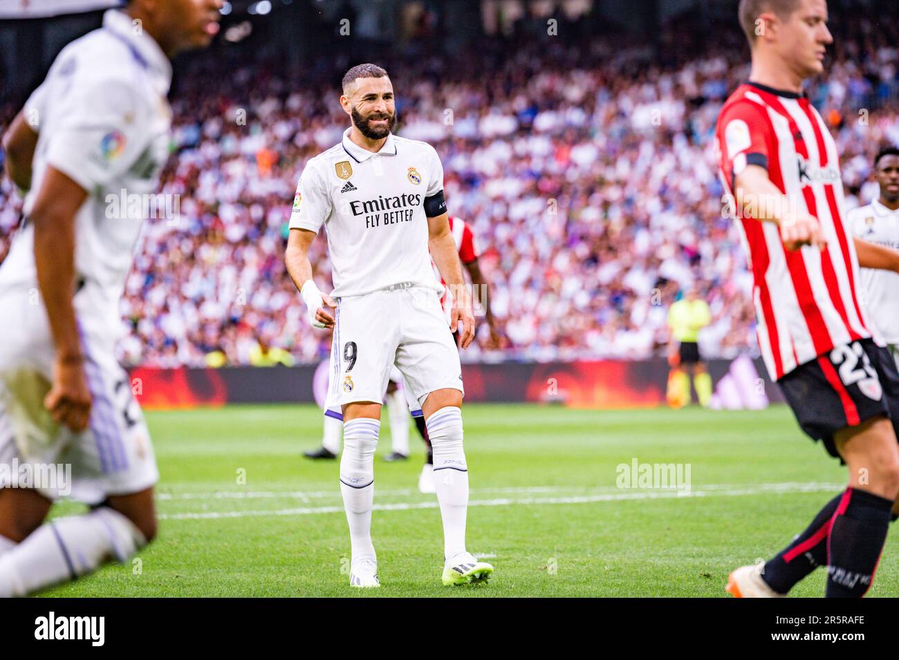 Karim Benzema during his last game with Real Madrid at Bernabeu Stadium ...