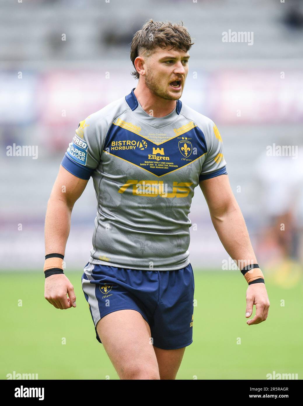 Newcastle, England - 4th June 2023 - Wakefield Trinity's Jordy Crowther ...
