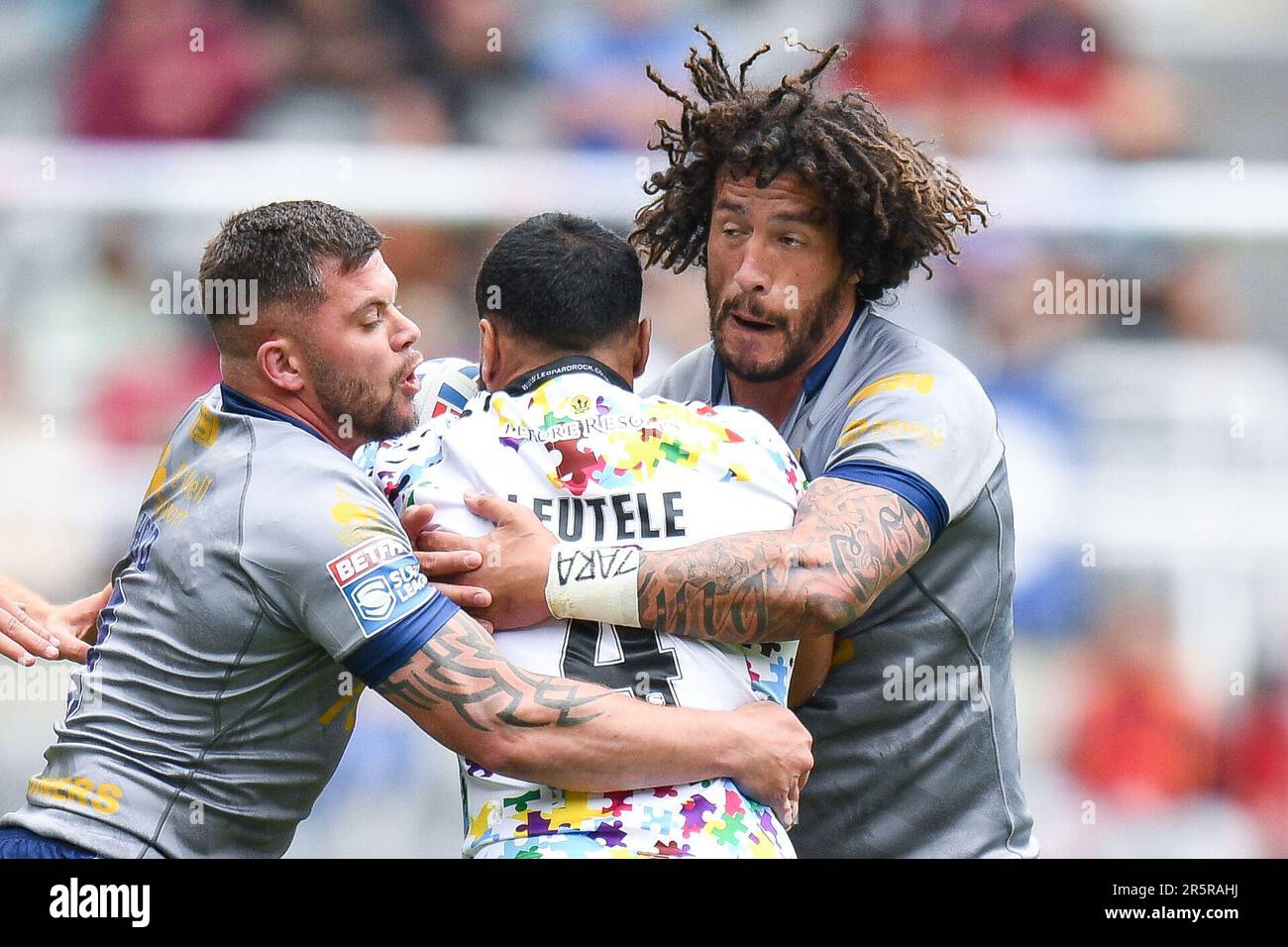 Newcastle, England - 4th June 2023 - Wakefield Trinity's Liam Hood and ...