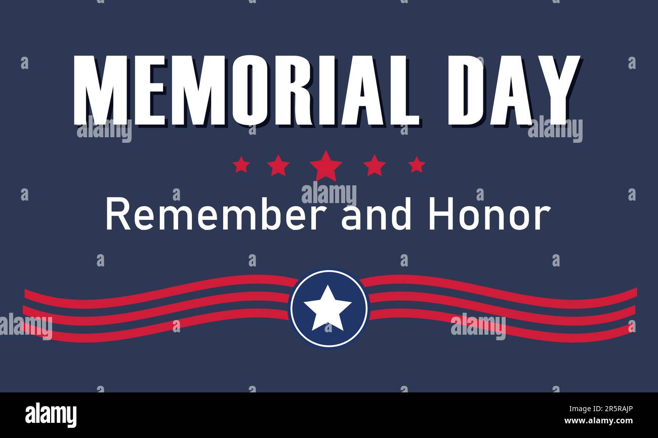 Memorial Day in the USA. National symbols of the USA flag. Happy ...