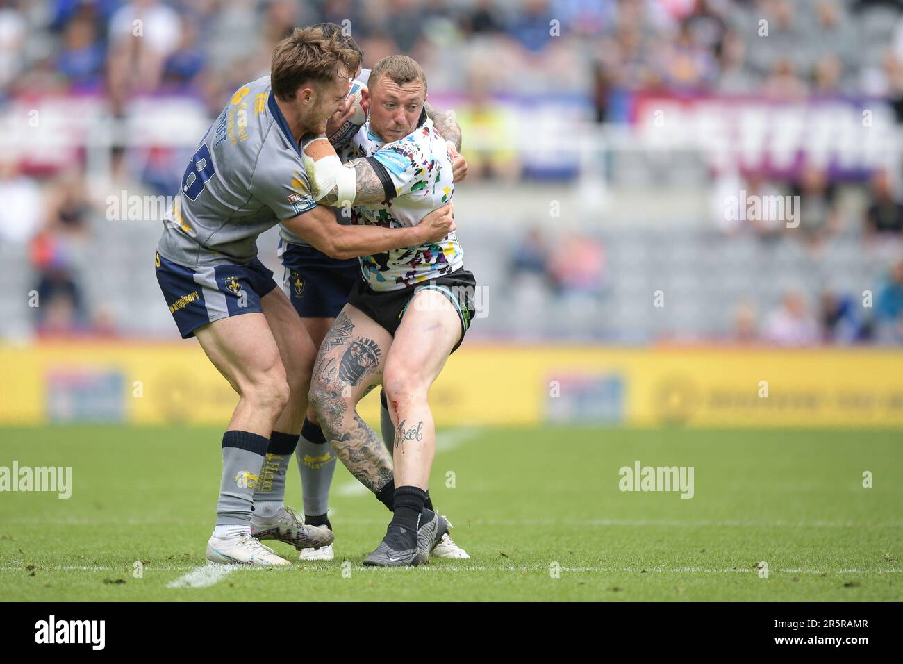 Newcastle, England - 4th June 2023 - Wakefield Trinity's Jack Croft and ...