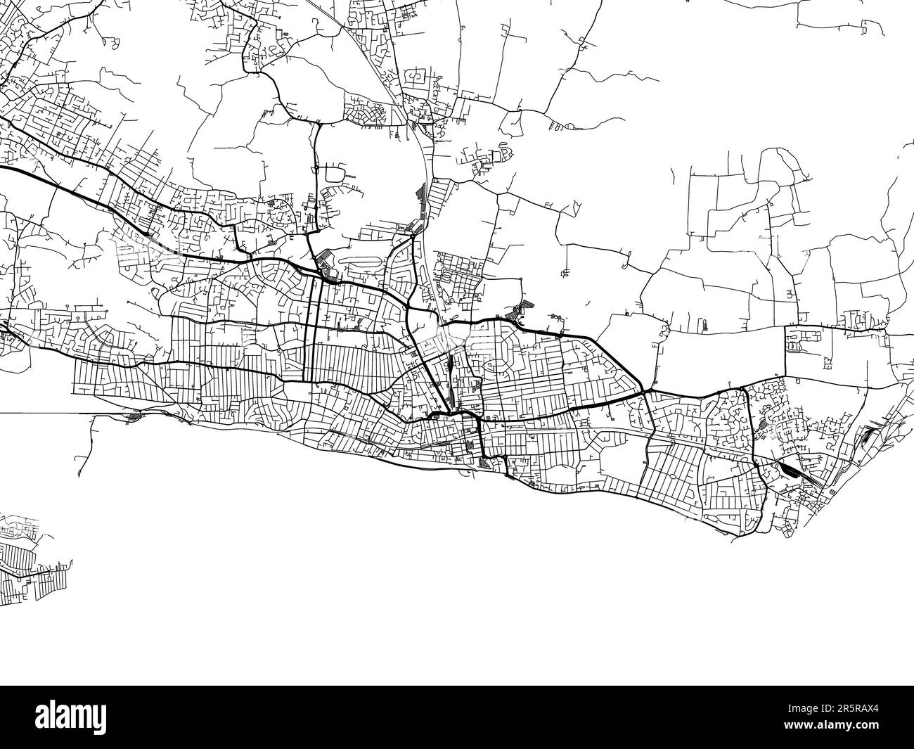 Map of southend Black and White Stock Photos & Images - Alamy