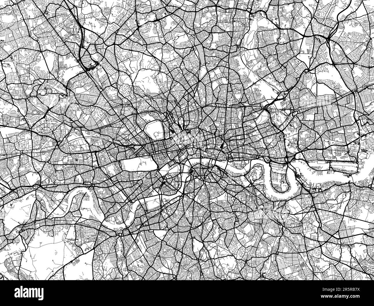 Aerial map of london hi-res stock photography and images - Alamy