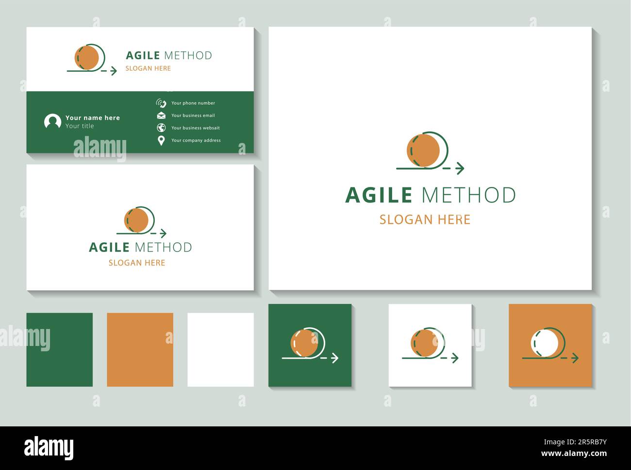 Agile method logo design with editable slogan. Branding book and ...