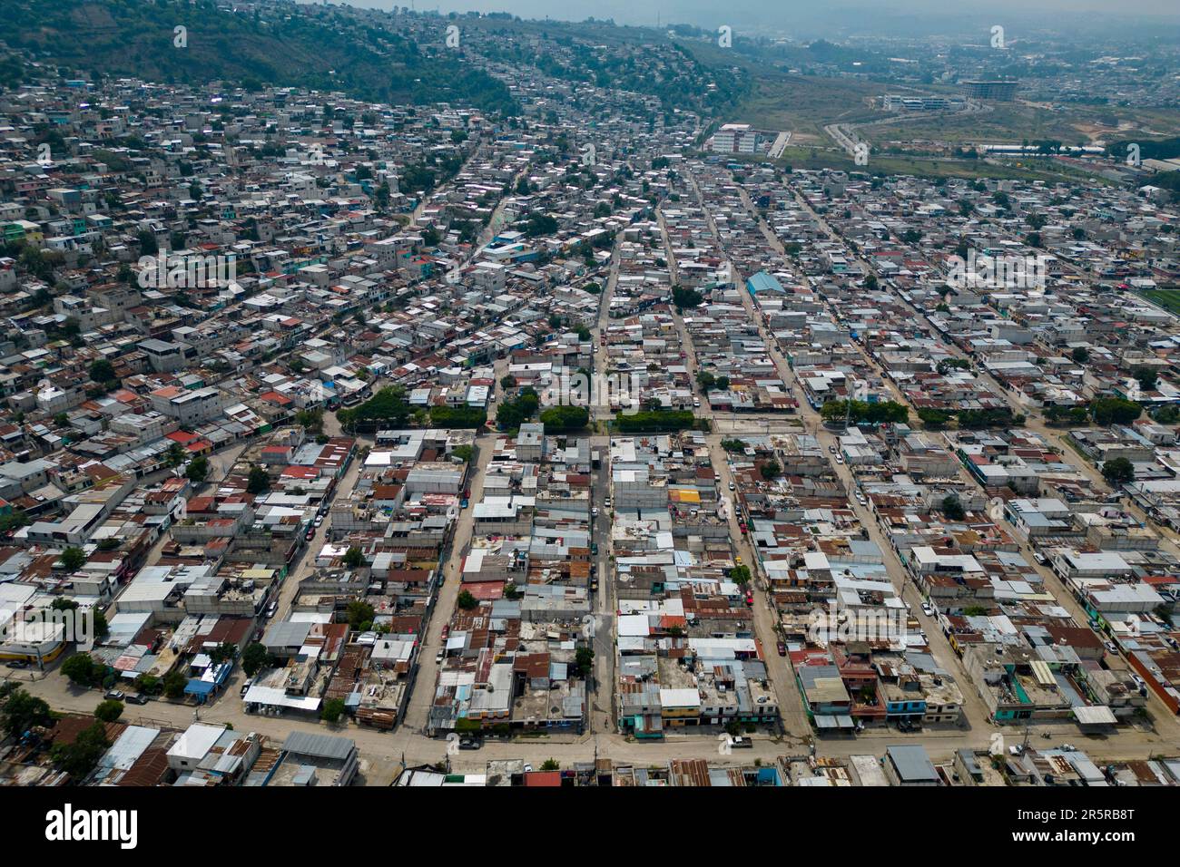 View of the Mario Alioto low-income neighborhood in Villanueva ...