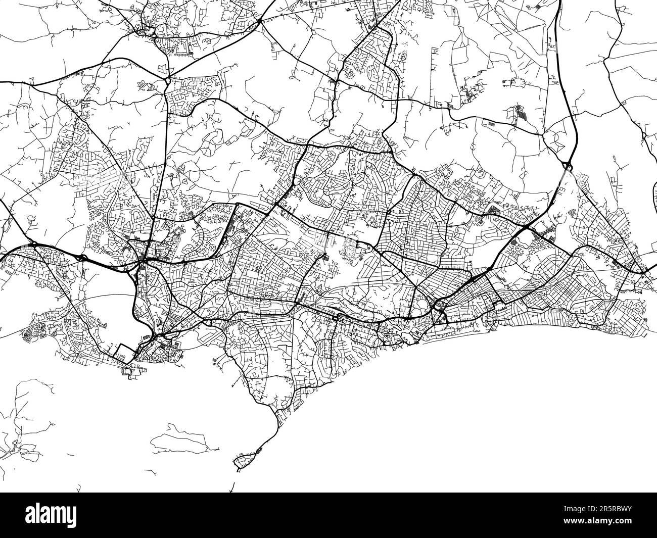 Bournemouth map Black and White Stock Photos & Images - Alamy