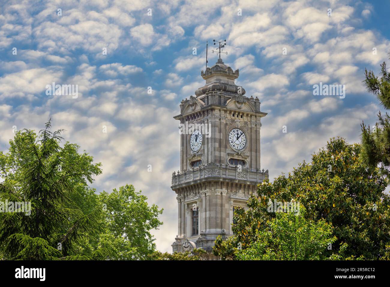 Dolmabahce Clock Tower is a clock tower situated outside Dolmabahce ...