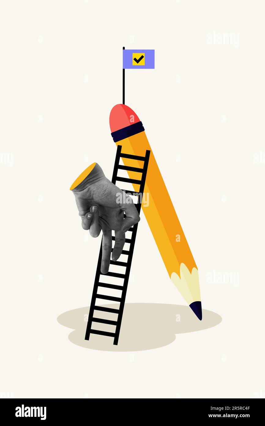 Collage picture progress climbing fingers up writer novelist author ...