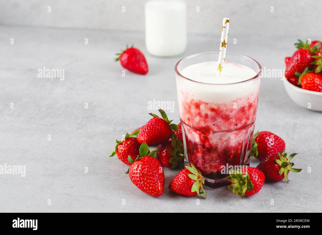 Korean Strawberry Milk, Strawberry Milkshake with Pureed Fresh Berries ...