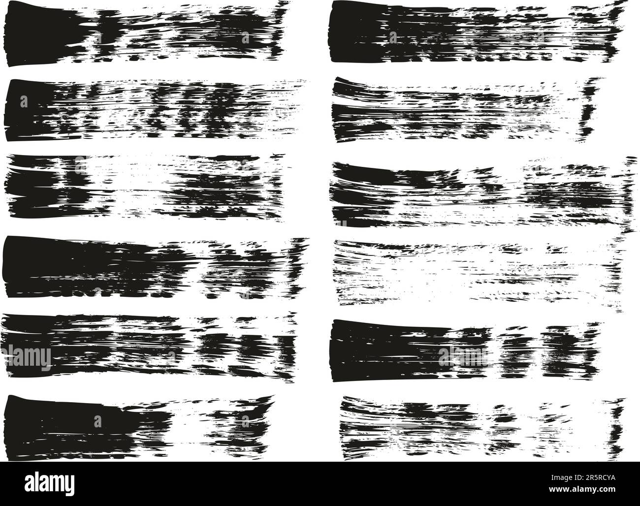 Flat Fan Brush Regular Straight Lines High Detail Abstract Vector ...