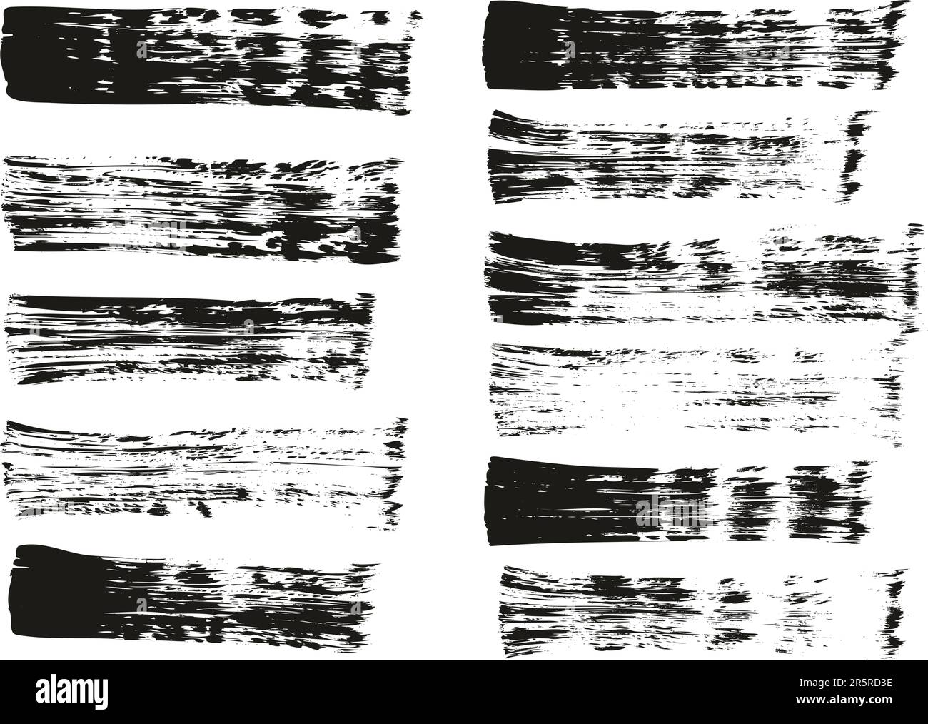 Flat Fan Brush Regular Straight Lines High Detail Abstract Vector ...