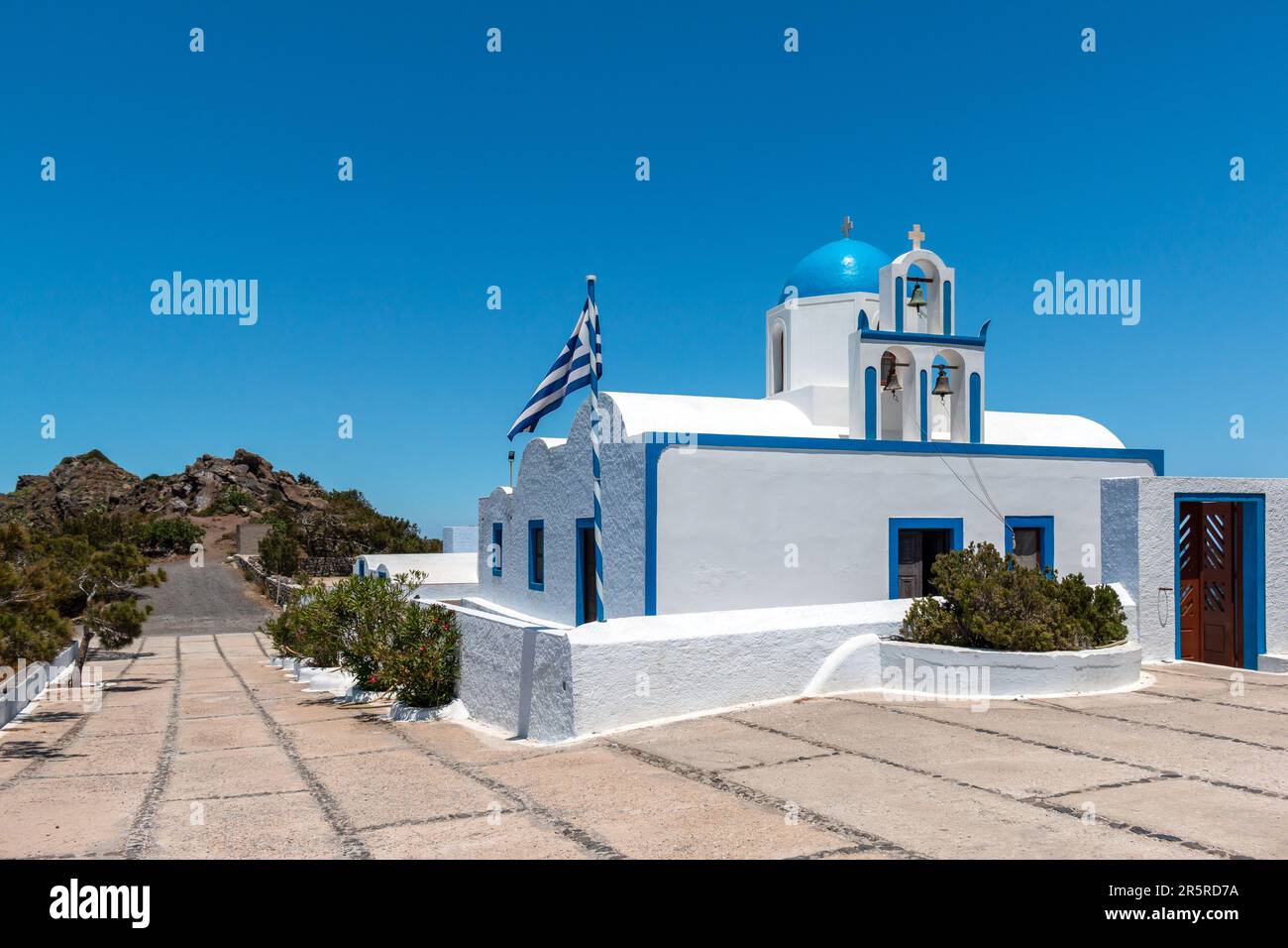 Greek Orthodox Church of Prophet Elias on Santorini Stock Photo - Alamy
