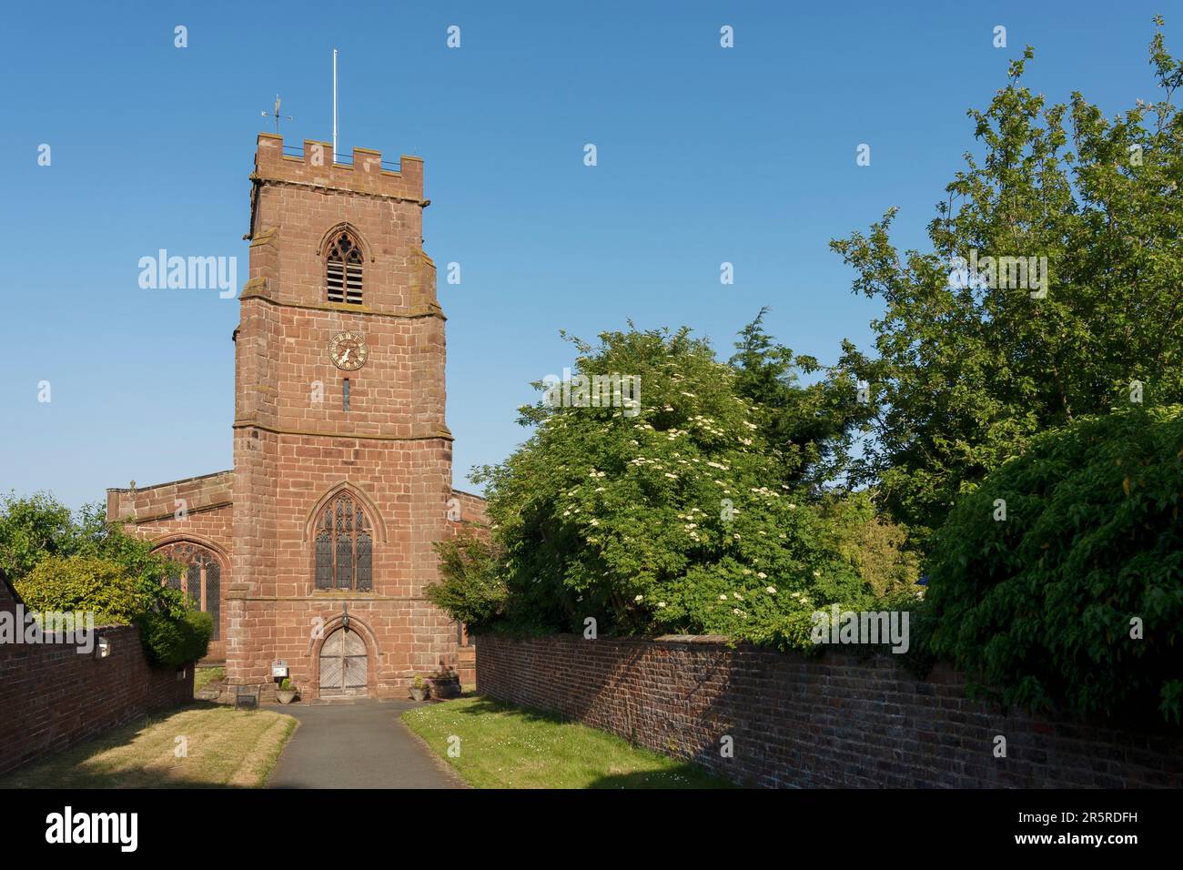 The exterior of St Chads Church on Bridge Street Holt North East Wales ...