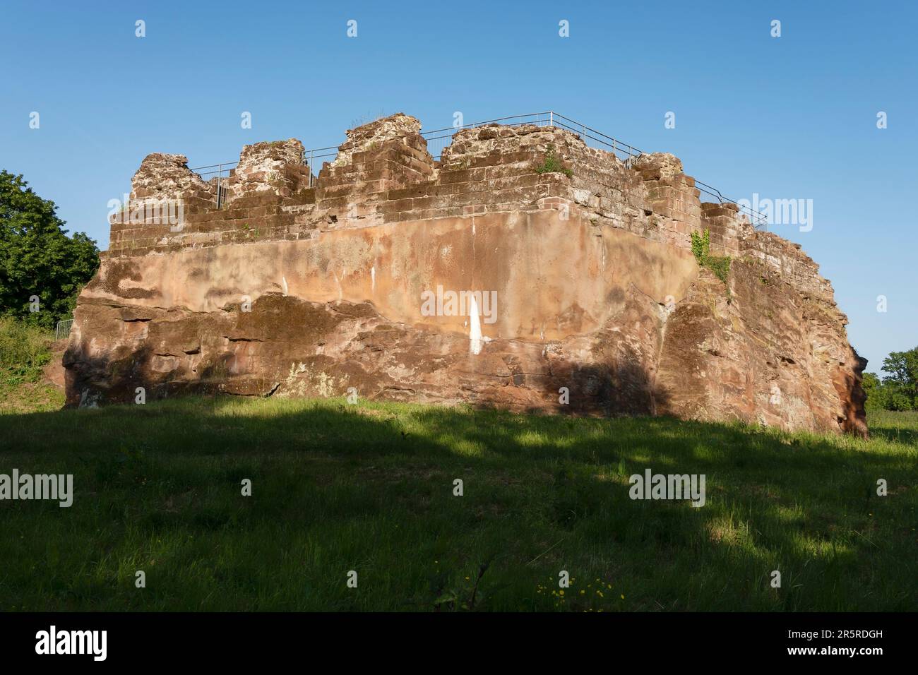 The ruin of Holt Castle in Holt village North East Wales UK The castle ...