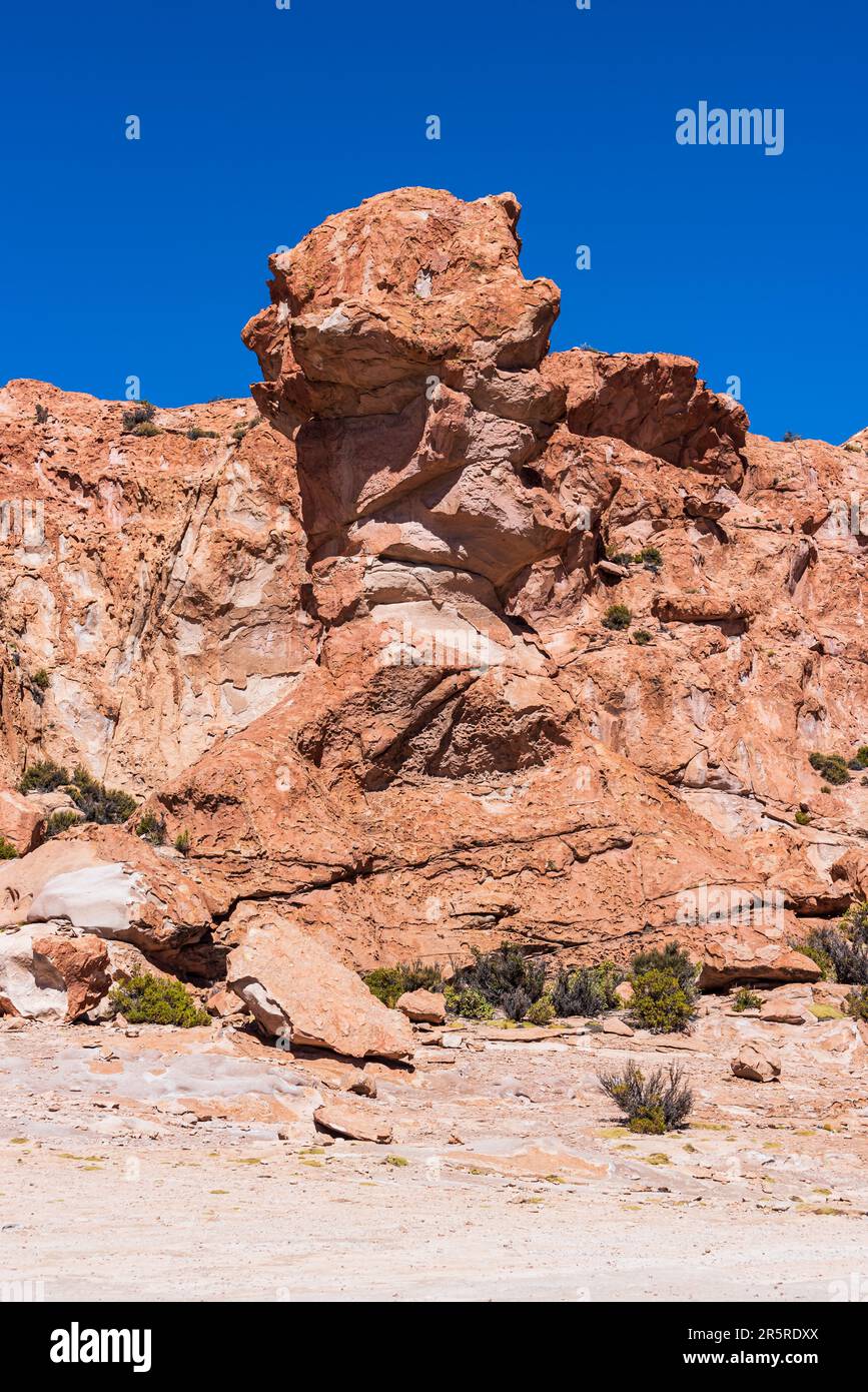 Curious rock formation in the bolivian plateau Stock Photo - Alamy