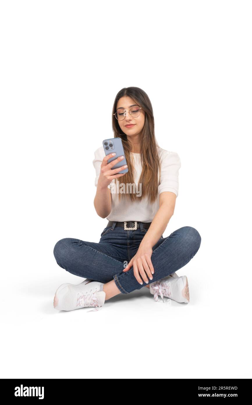 Mobile app human hand Cut Out Stock Images & Pictures - Alamy