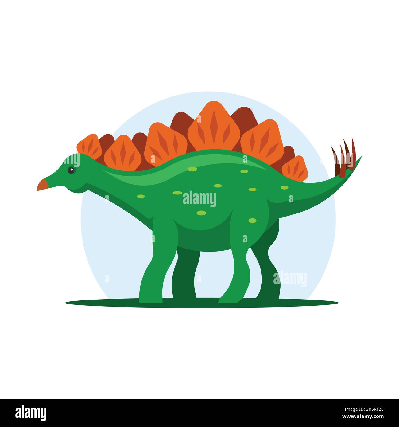 Cute dinosaur. Vector illustration in flat style Stock Vector Image ...