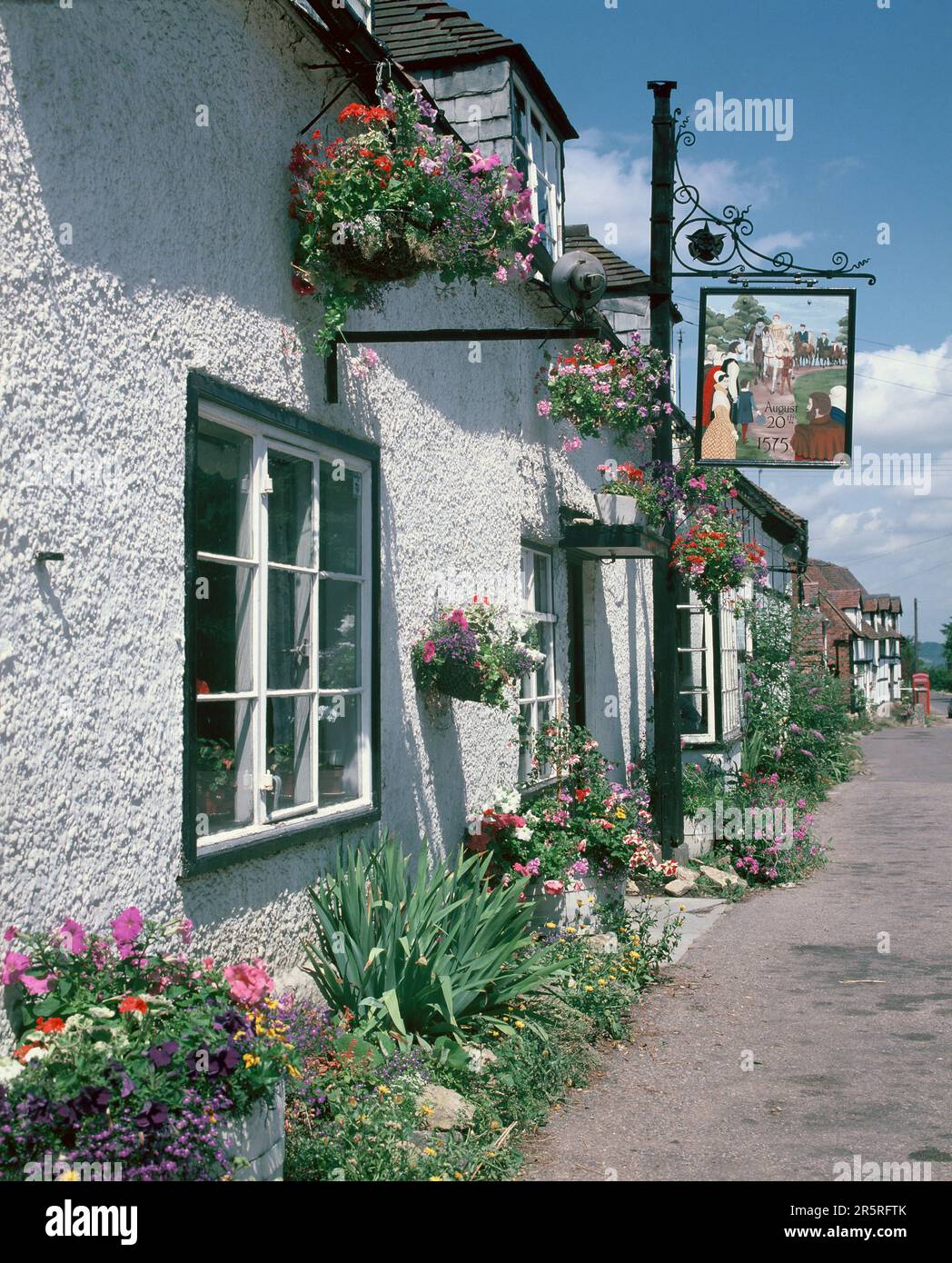 England. Worcestershire. Elmley Castle village. The Queen Elizabeth ...