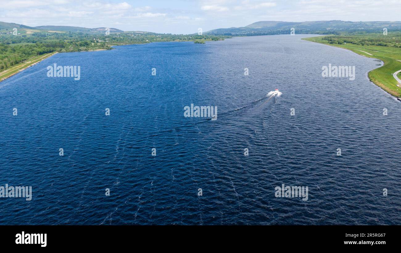 O'Brien's Bridge water dam, Clare Ireland -May,28, 2022,Parteen Weir in ...