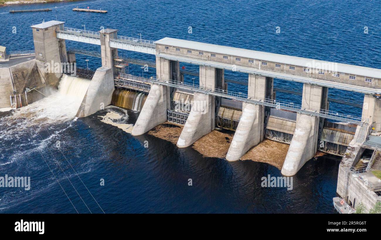 O'Brien's Bridge water dam, Clare Ireland -May,28, 2022,Parteen Weir in ...