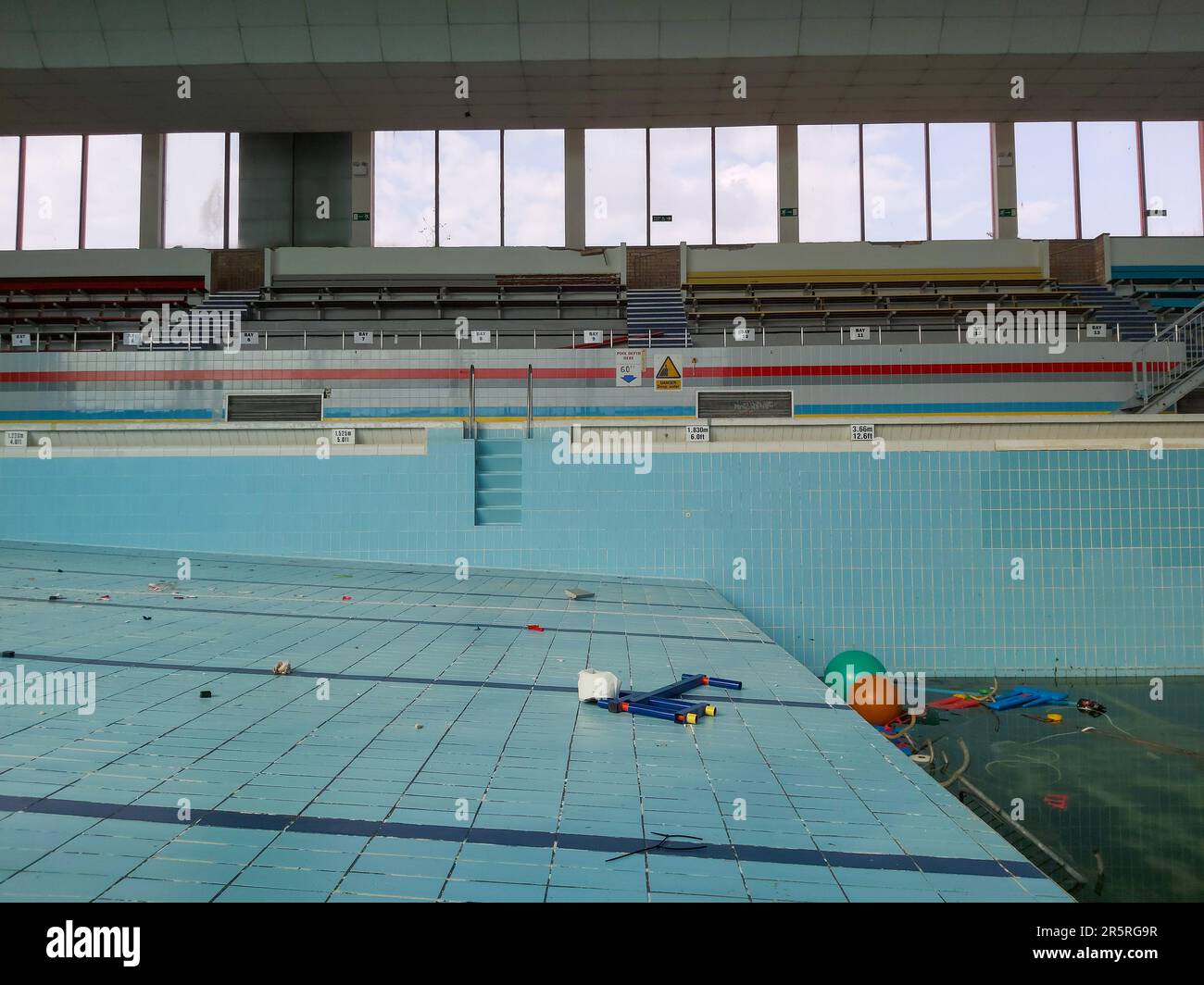 A close-up of the abandoned pool. PORTADOWN, NORTHERN IRELAND: THIS ...