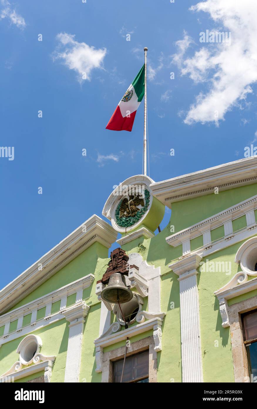 Mexican flag flying, Governor's Palace government building, Palacio de ...
