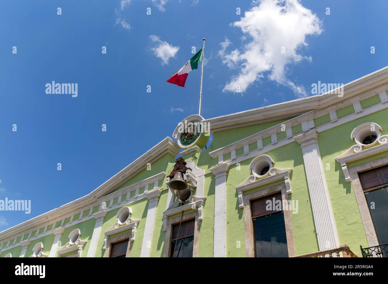 Mexican flag flying, Governor's Palace government building, Palacio de ...