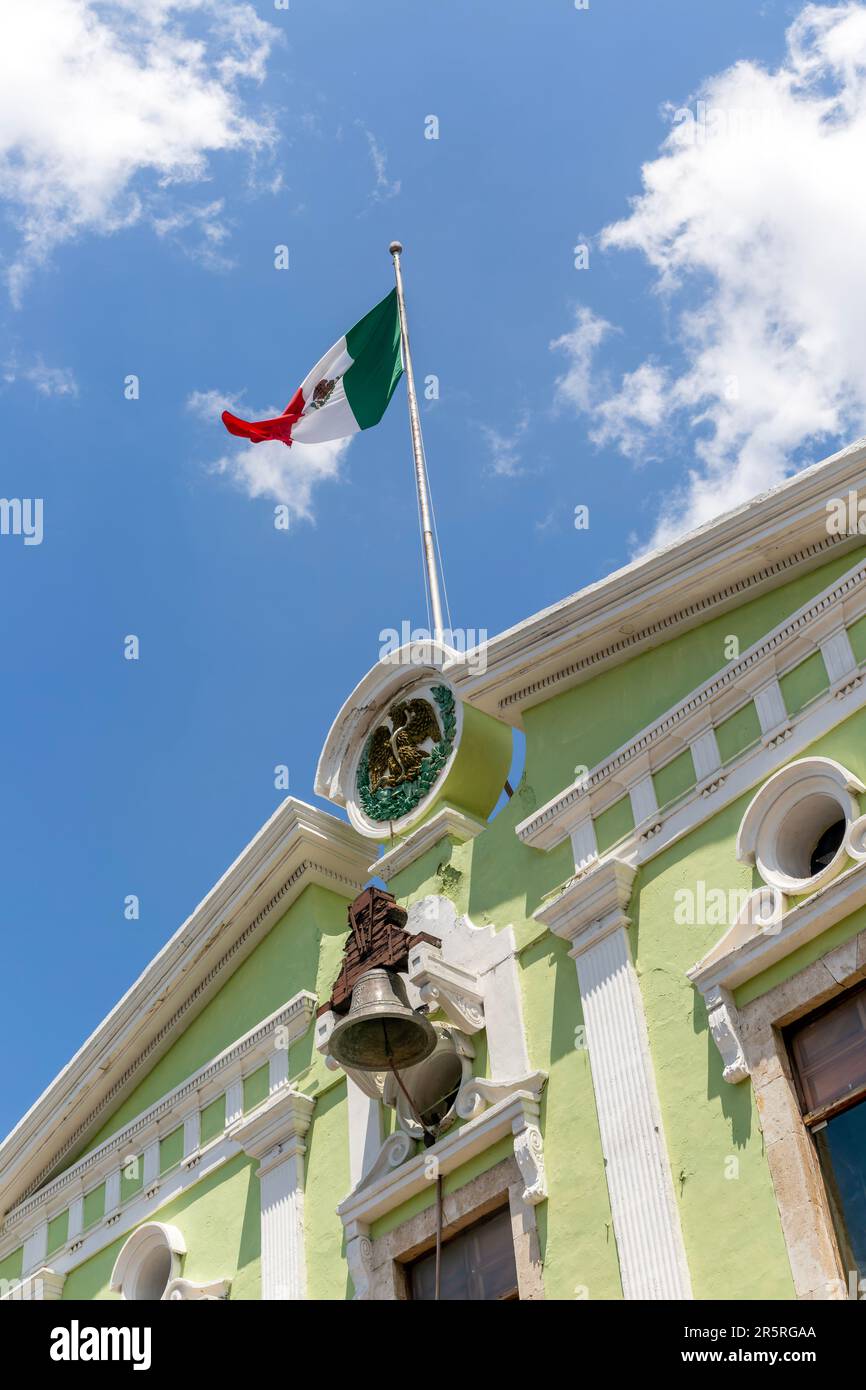 Mexican flag flying, Governor's Palace government building, Palacio de ...