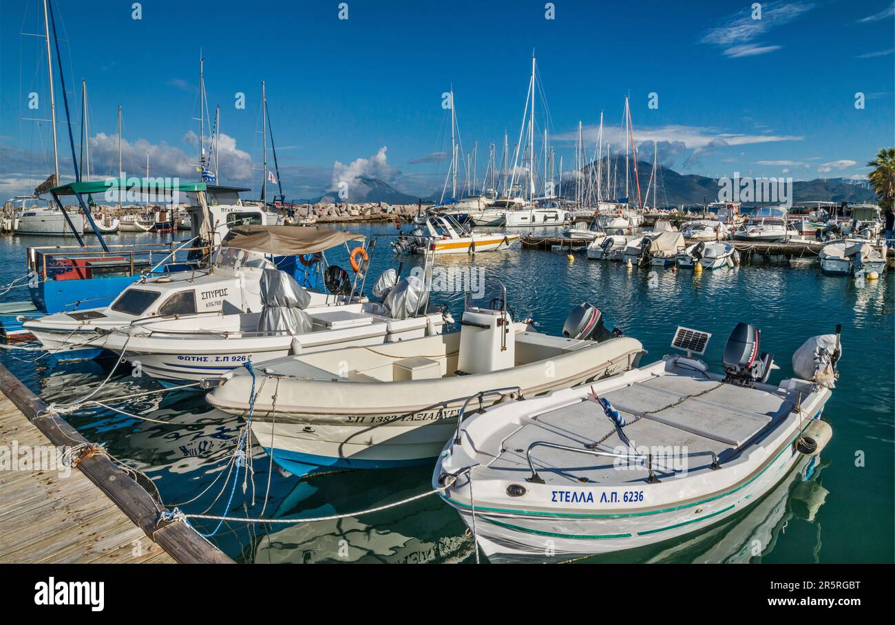 Boats at marina in Patra, Peloponnese peninsula, West Greece region ...