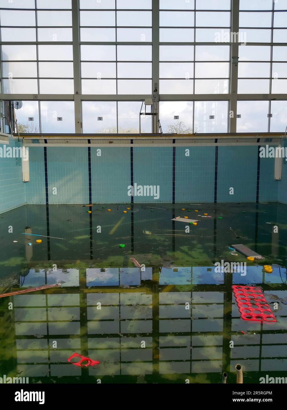 The pool has been left abandoned since 2020. PORTADOWN, NORTHERN ...