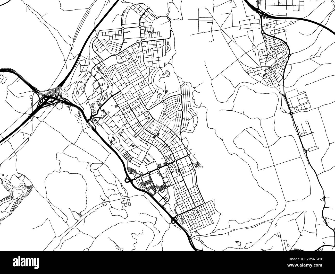 Rivas vector outline map hi-res stock photography and images - Alamy