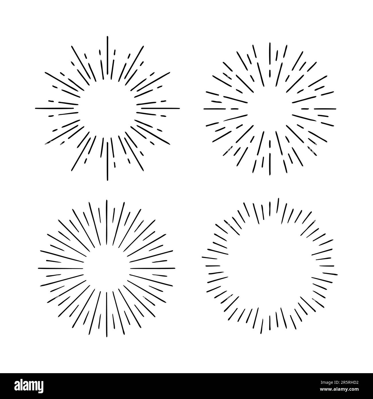 Sunburst Set Sunburst Icon Collection Vector Retro Sunburst Design Big