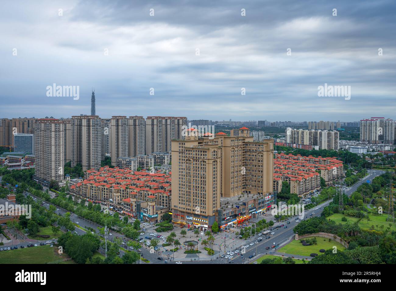 Residential buildings in Chengdu on a cloudy day Stock Photo - Alamy