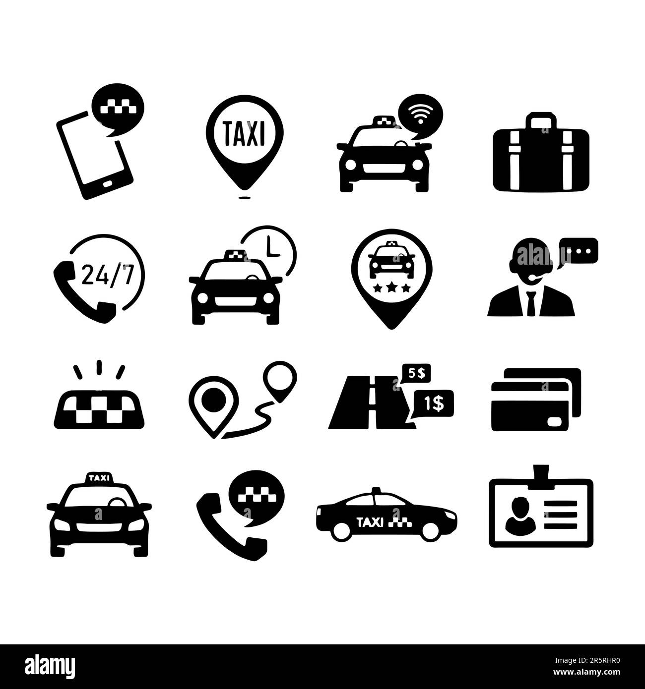 Taximeter line icon taxi Stock Vector Images - Alamy