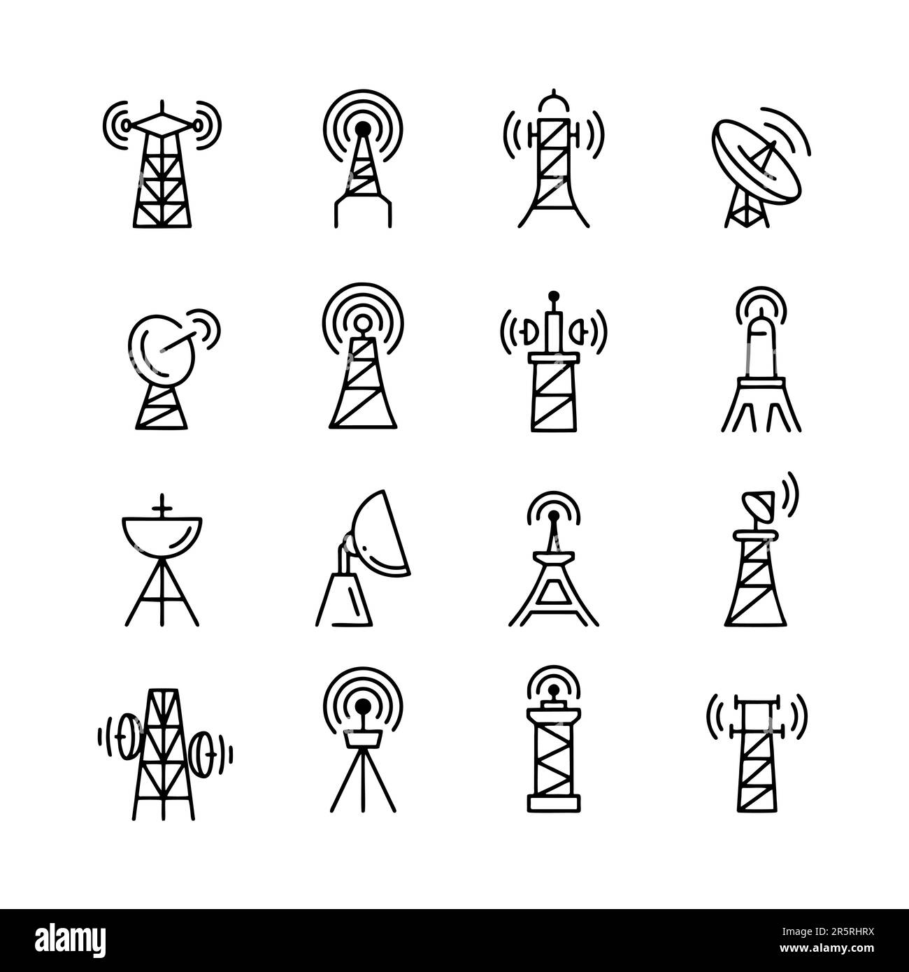 Radio mast masts Stock Vector Images - Alamy