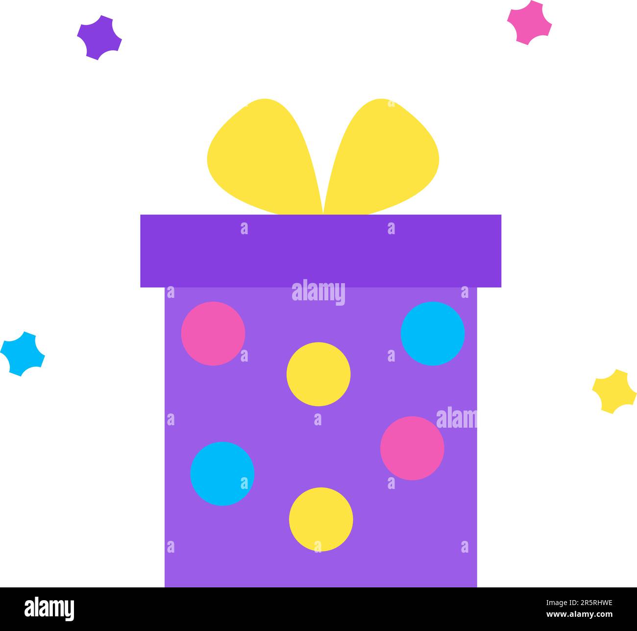 Simple elegant colorful gift icon. Gift symbol vector sign isolated on ...