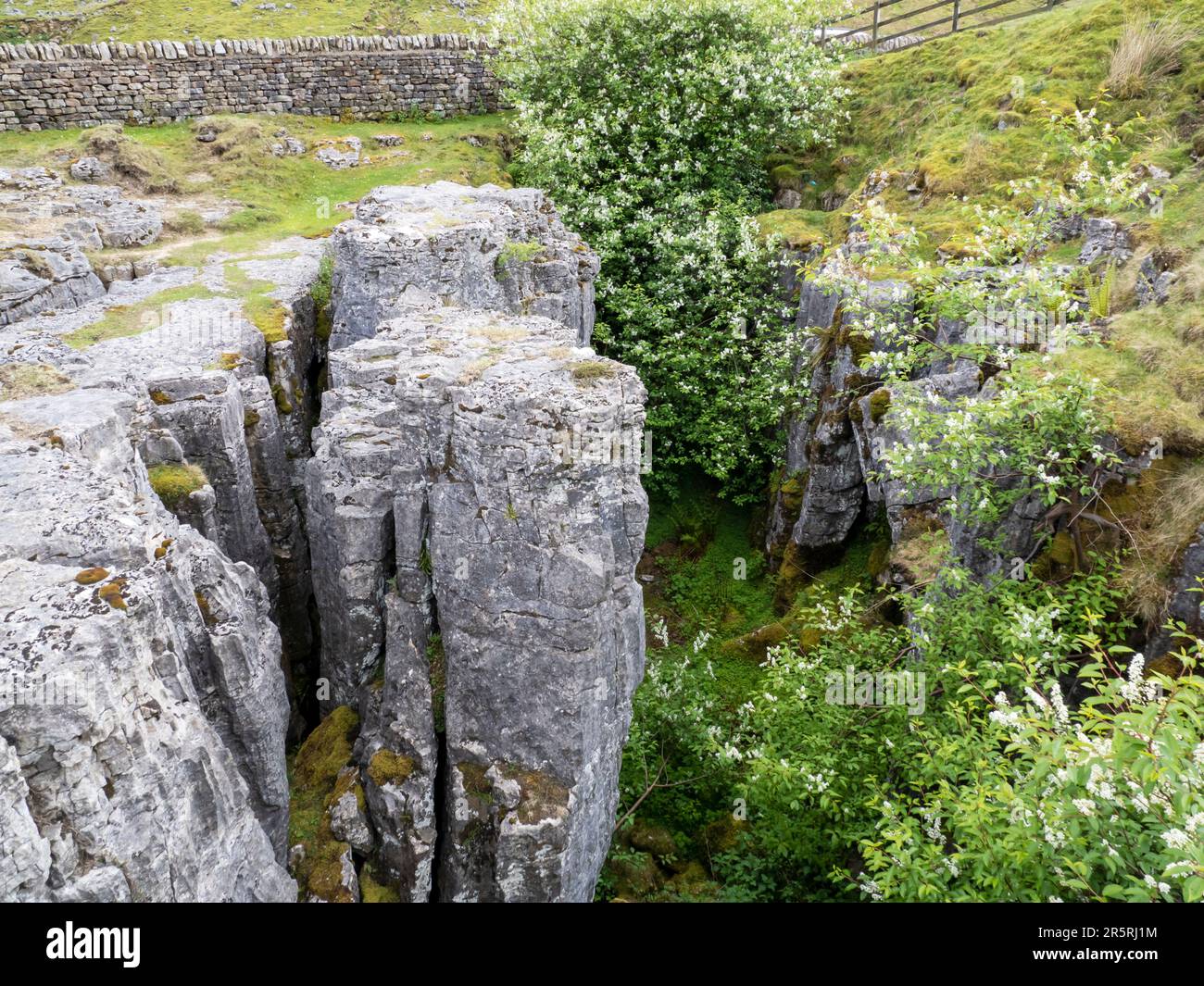 The Buttertubs, limestone caves above Swaledale, Yorkshire Dales, UK ...