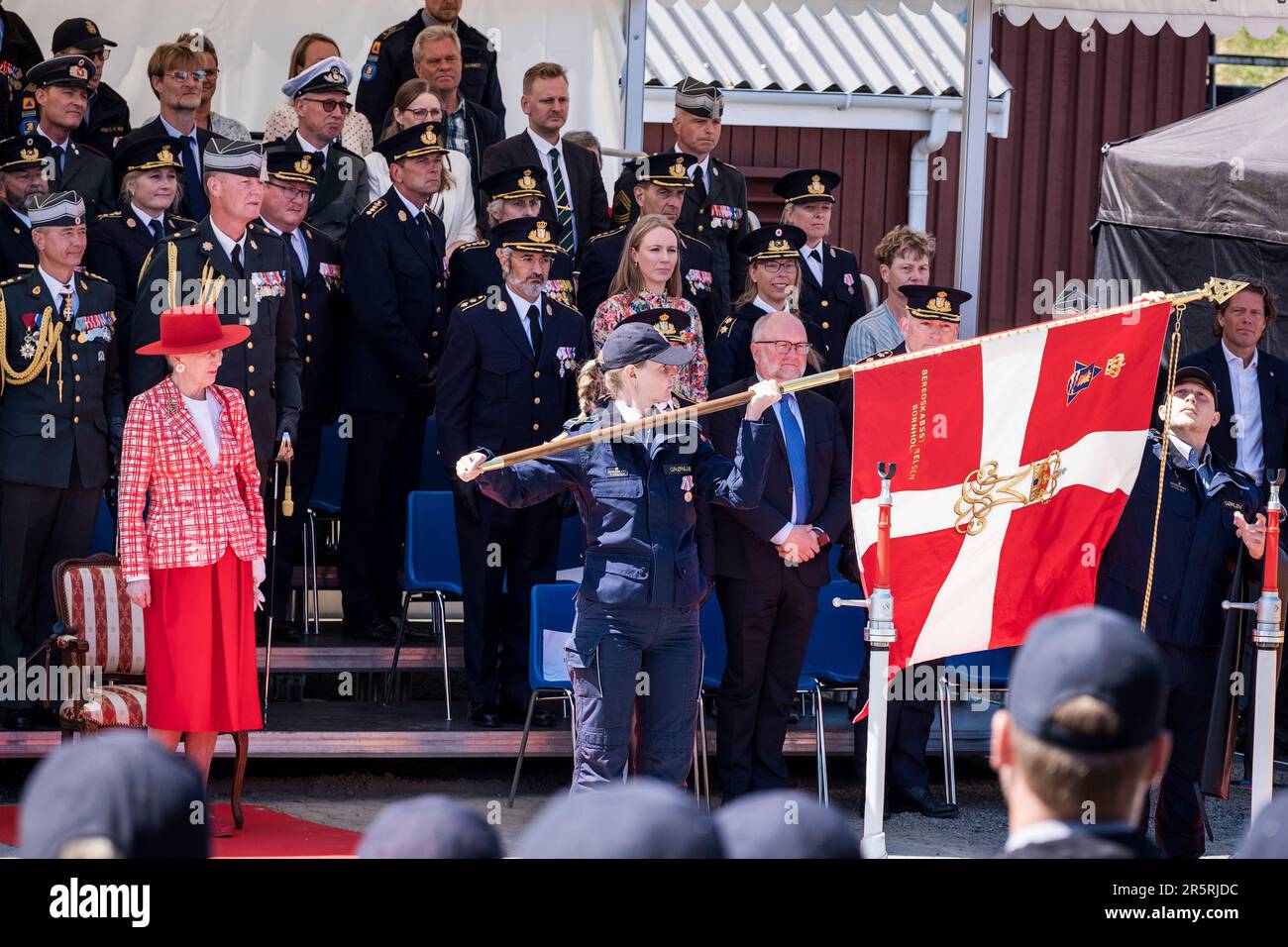 Denmark's Queen Margrethe, left, participates on Constitution Day in ...