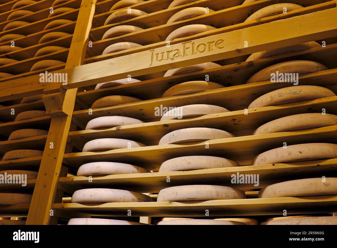 France, Jura, Les Rousses, fort des Rousses, cheese factory Juraflore ...