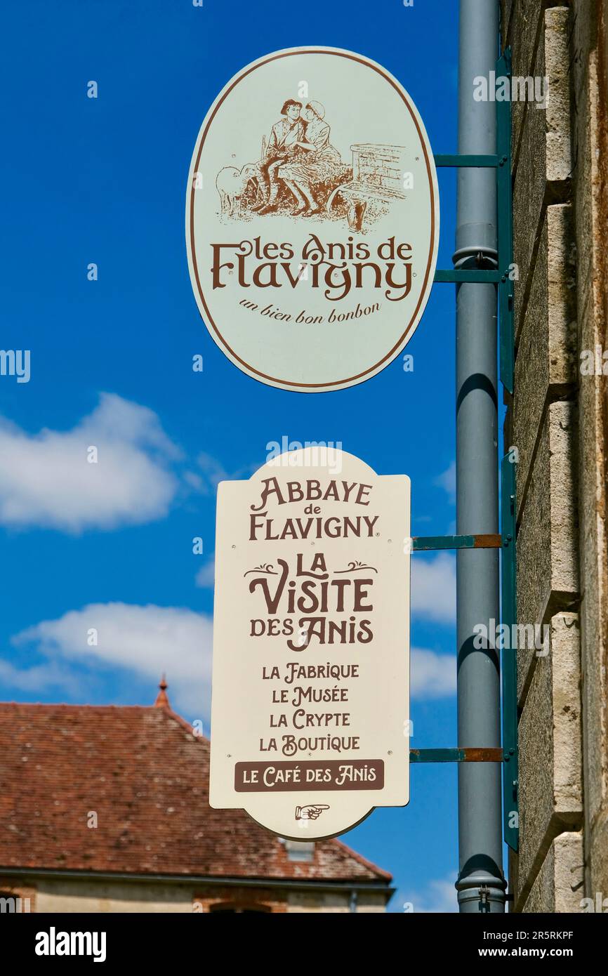 France, Cote d'Or, Flavigny sur Ozerain, labeled Les Plus Beaux ...