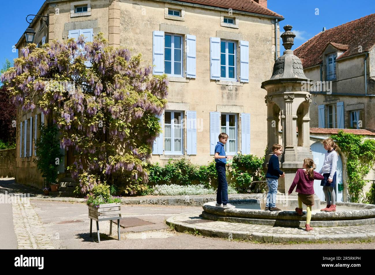 France, Cote d'Or, Flavigny sur Ozerain, labeled Les Plus Beaux ...