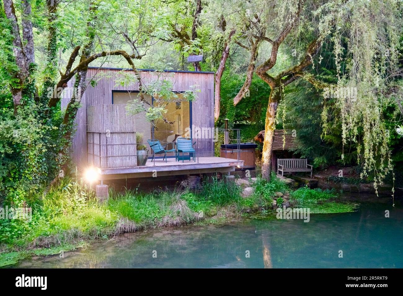France, Cote d'Or, Frenois, Domaine Pont Roche & Spa, the cabin of the ...