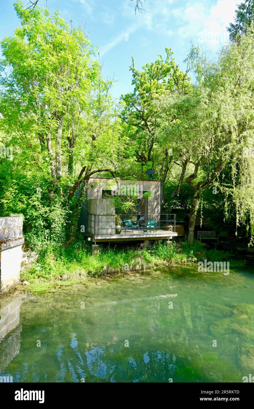France, Cote d'Or, Frenois, Domaine Pont Roche & Spa, the cabin of the ...