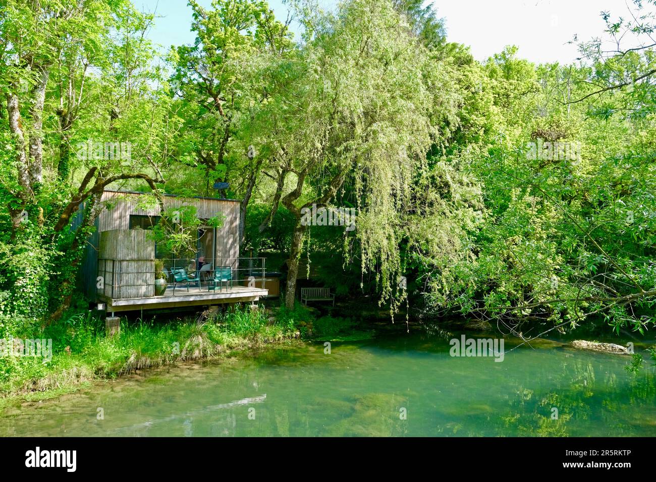 France, Cote d'Or, Frenois, Domaine Pont Roche & Spa, the cabin of the ...