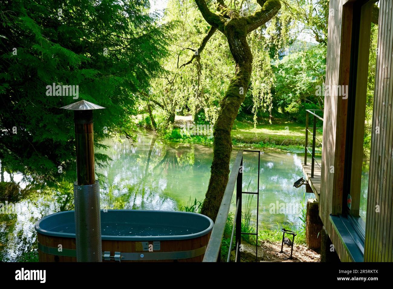 France, Cote d'Or, Frenois, Domaine Pont Roche & Spa, the cabin of the ...