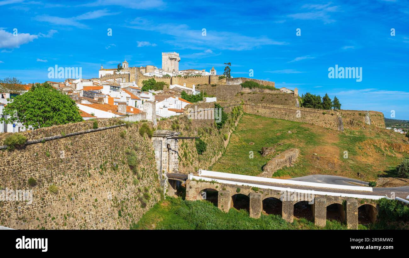 Portugal, Alentejo region, Estremoz, fortified town dominated by its ...